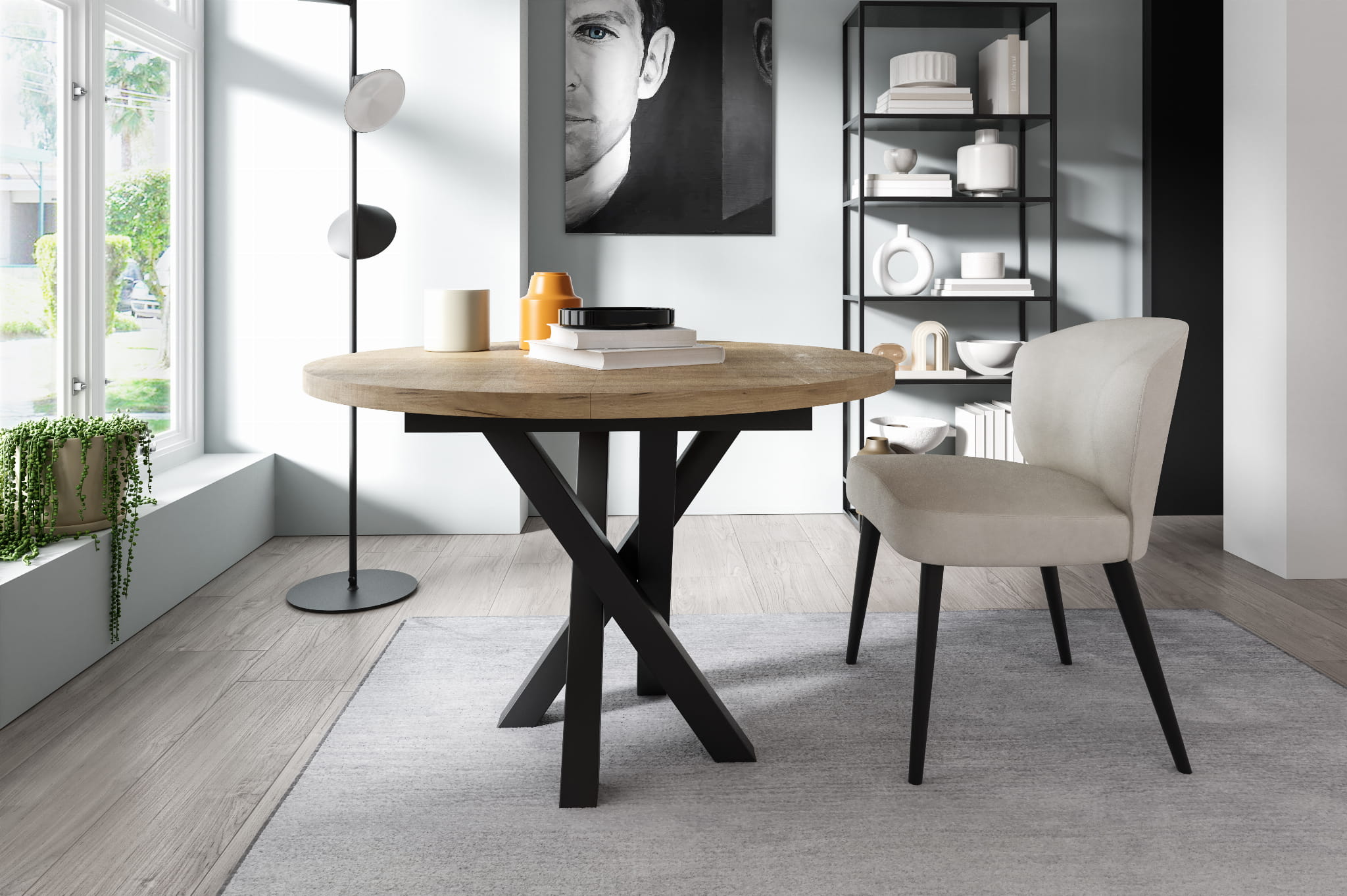 Stół Jadalniany Okrągły Horrk 100cm - Industrialny Design | Polska ...